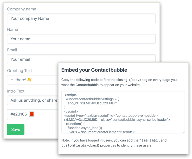 A floating contact form for your website or app | ContactBubble